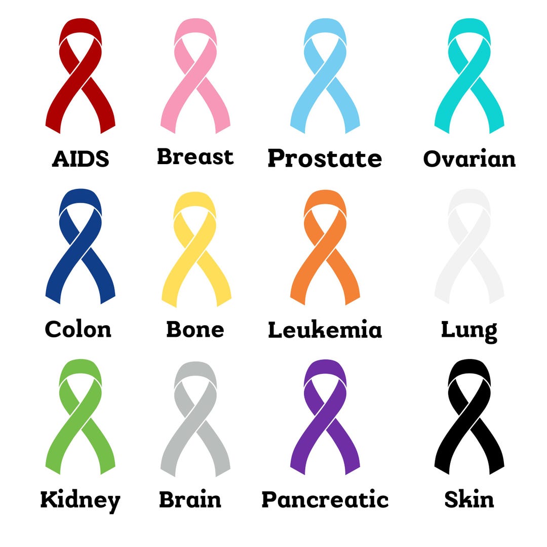 Vibrant Cancer Awareness Ribbon Enamel Pins – Support and Advocate for ...
