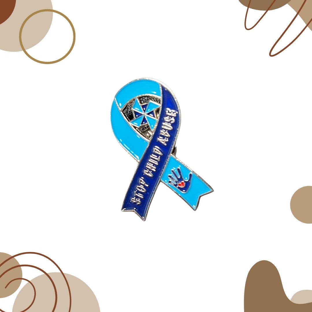 Child Abuse Prevention Awareness Pin| Child Abuse Awareness Brooch ...