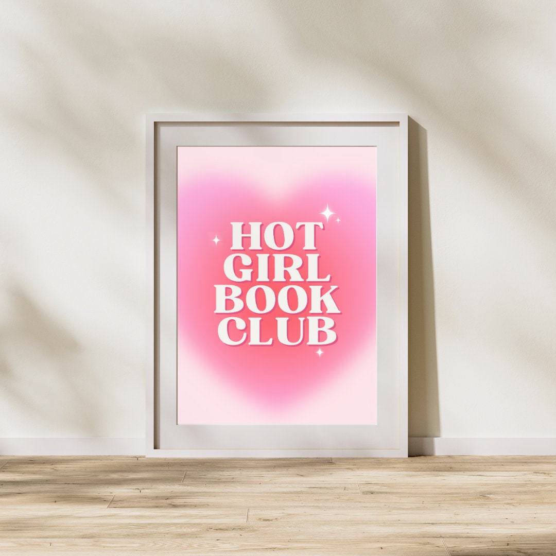 Hot Girl Book Club Aesthetic Printable Wall Art Digital Download - Etsy