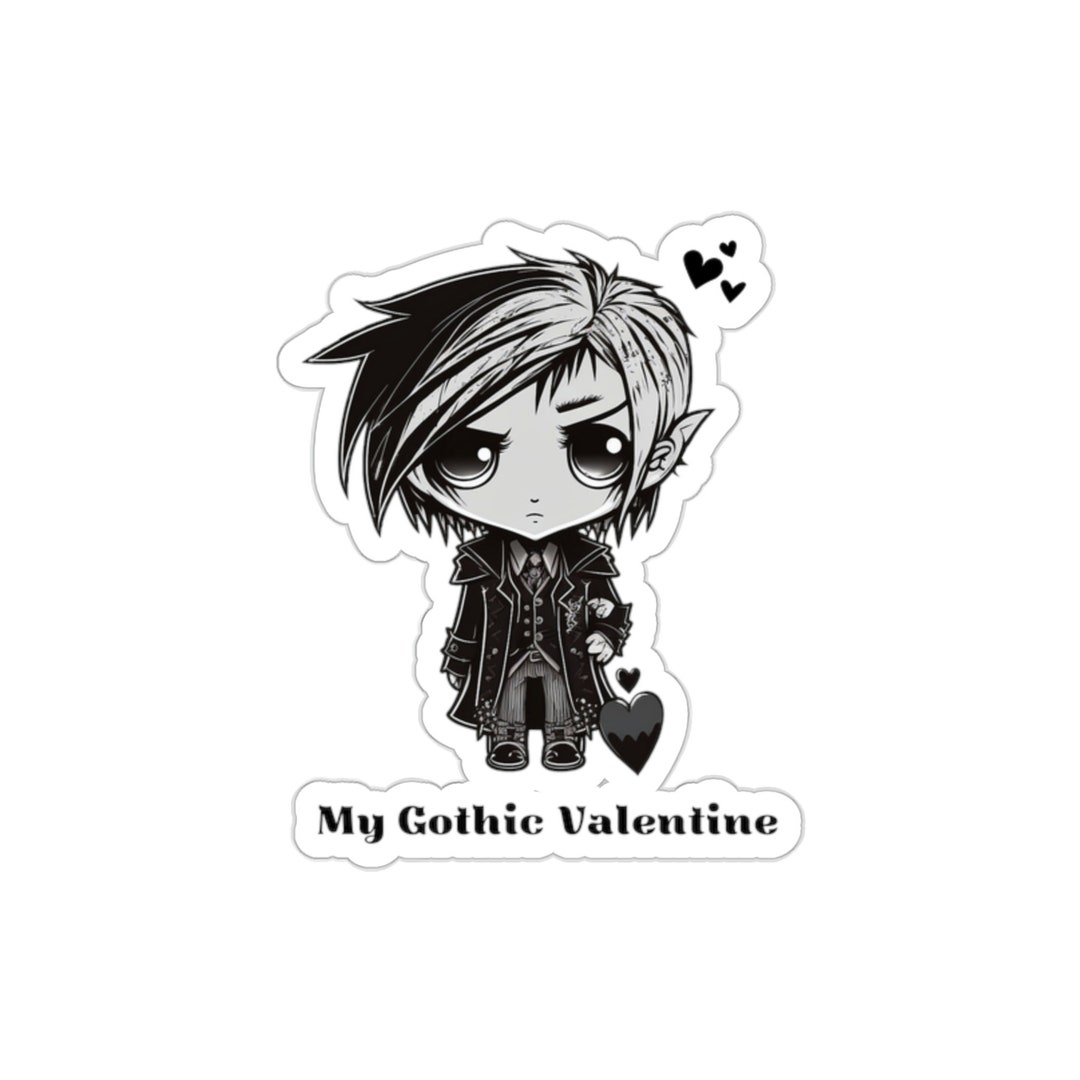 Valentines Day, Gothic Valentine, Stickers for Water Bottles ...