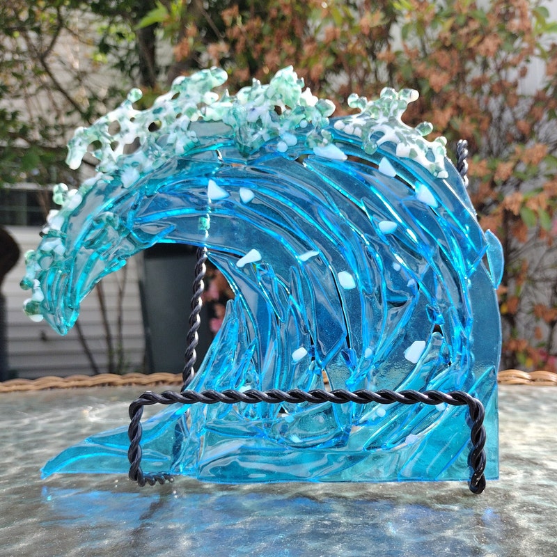 Ocean Wave Glass Art - Etsy