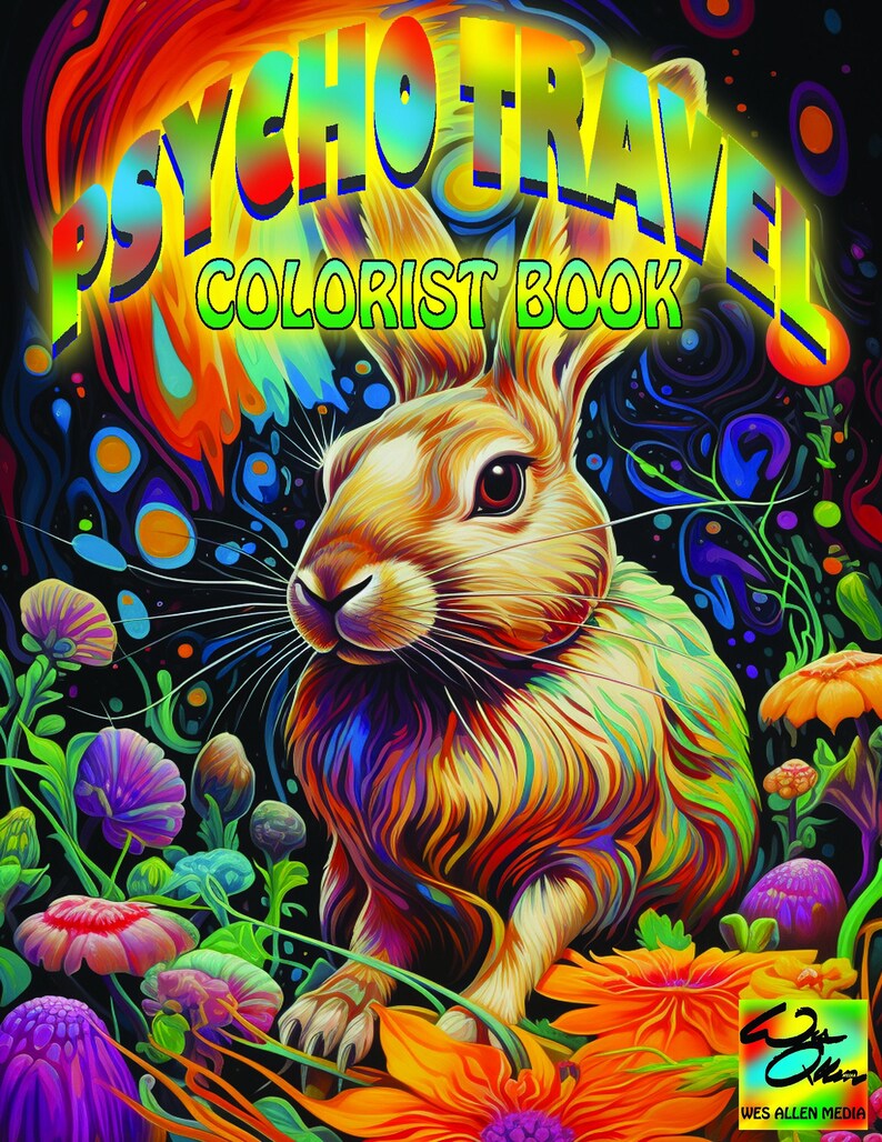 Psycho Travel | Psychedelic Coloring Pages - Etsy