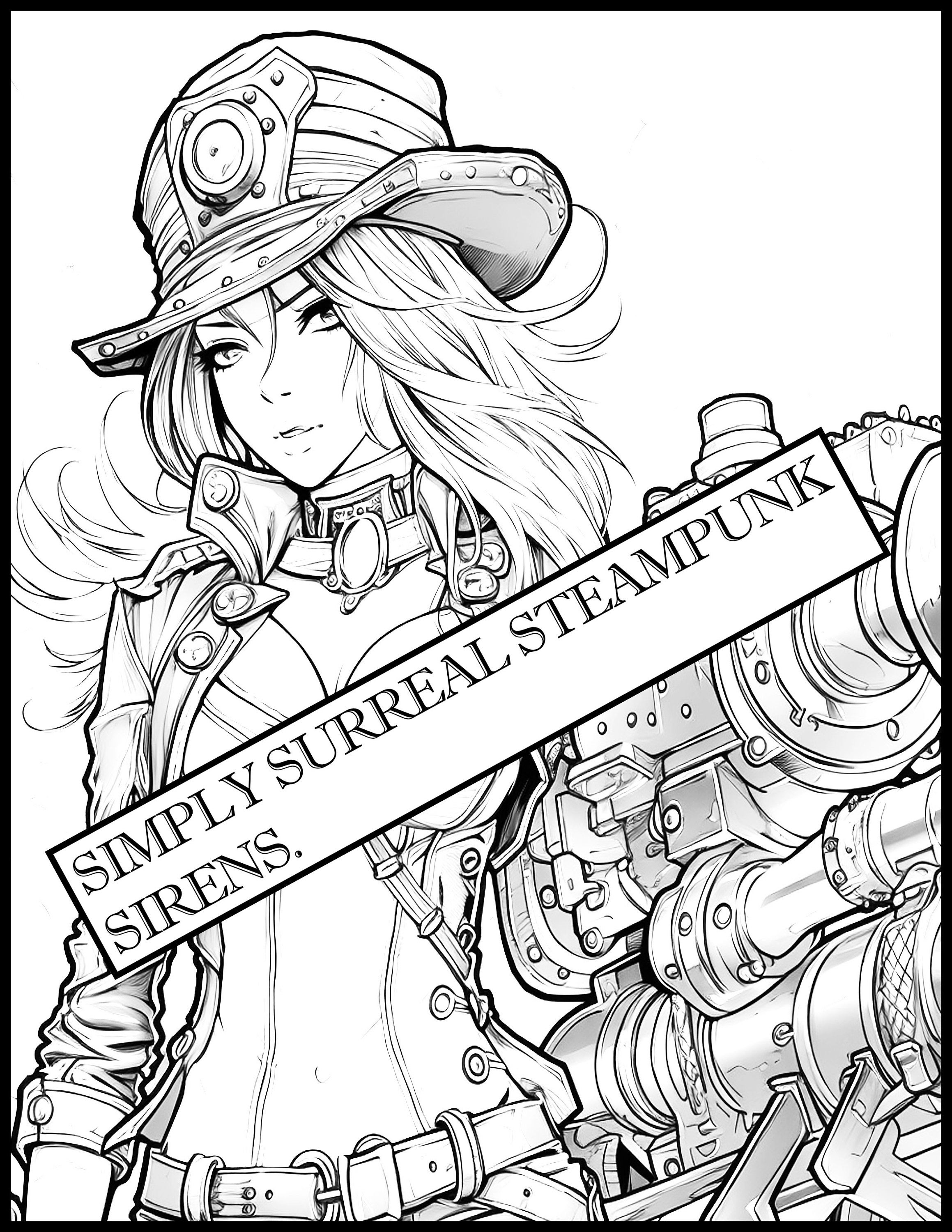 Victory Vixens Colorist Book | Steampunk Coloring Pages - Etsy