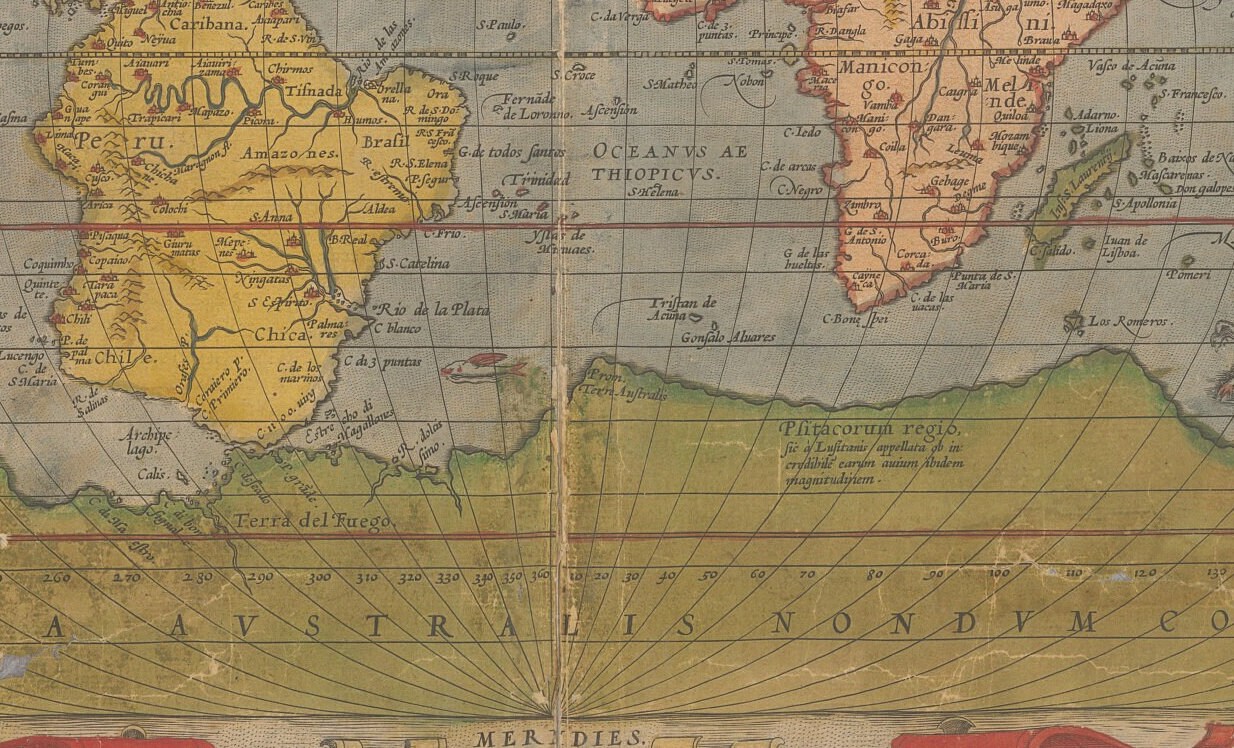 The Old Map of the World Abraham Ortelius 1527-1598 800 Dpi - Etsy