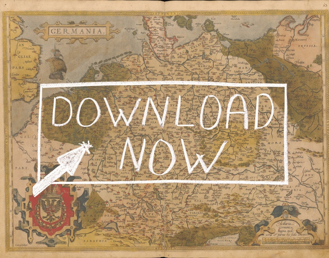 The Old Map of Germany - Abraham Ortelius (1527-1598) 800 Dpi - Etsy