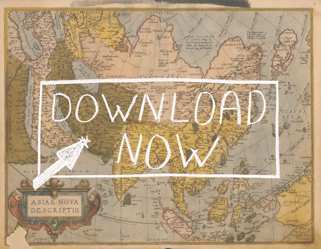 The Old Map of Asia Abraham Ortelius 1527-1598 800 Dpi - Etsy