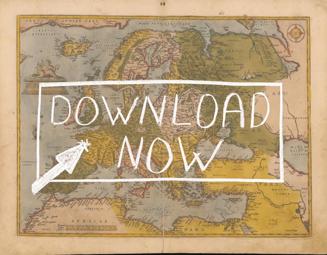 The Old Map of Europe - Abraham Ortelius (1527-1598) 800 Dpi - Etsy