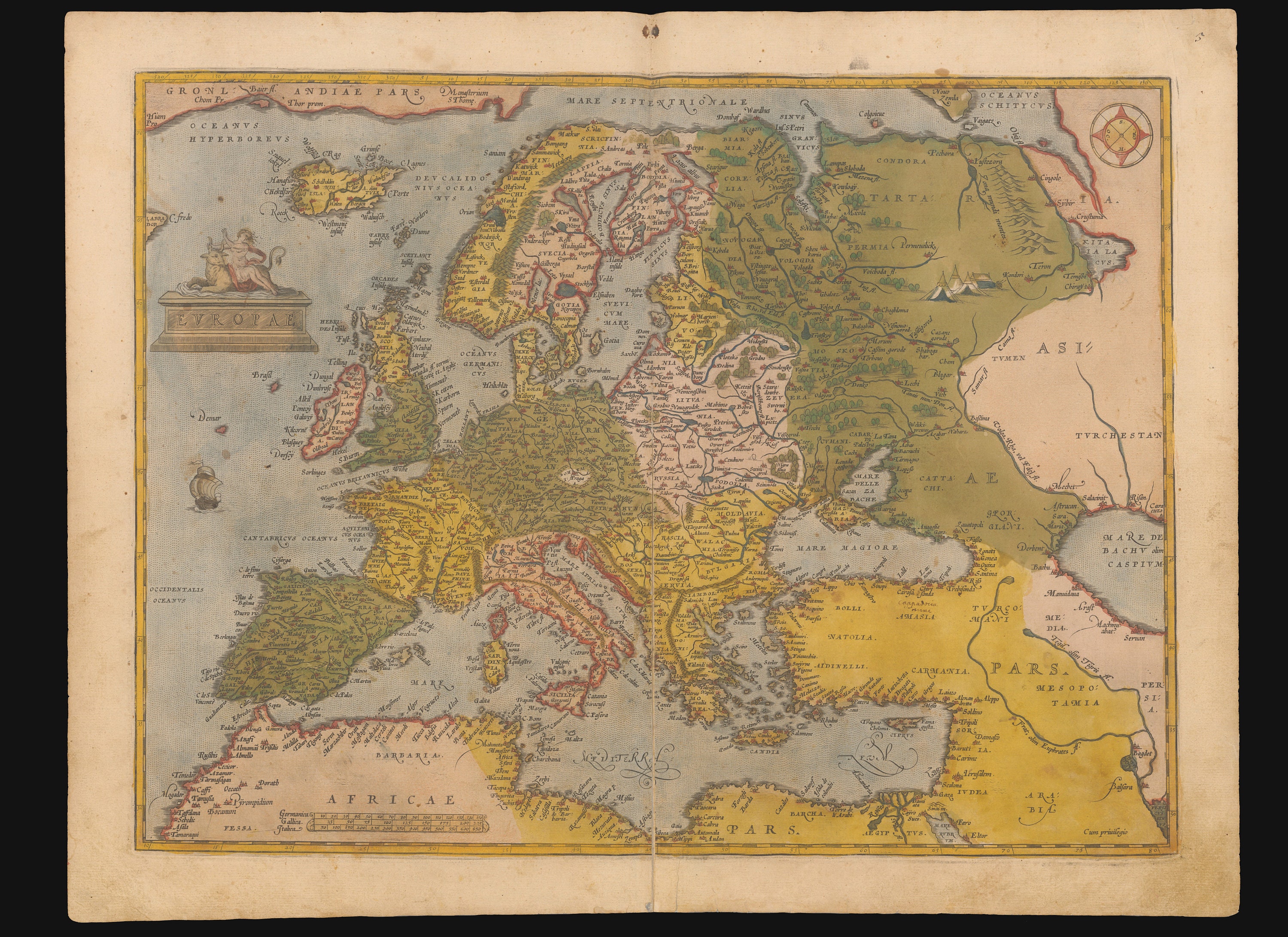 The Old Map of Europe Abraham Ortelius 1527-1598 800 Dpi - Etsy Canada