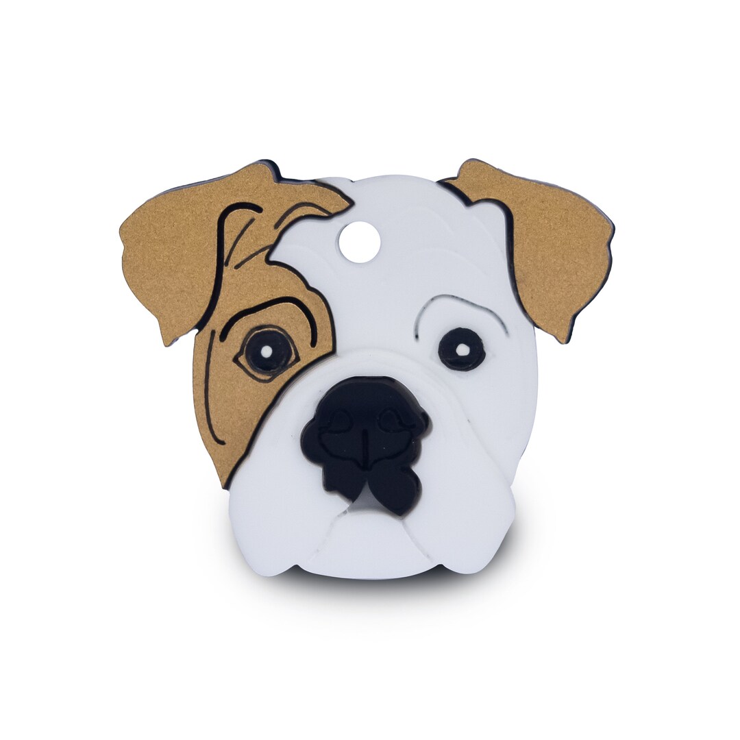 Dog ID Tag | Bulldog / QR Code Tag - Keep Your Pet Safe- Create Dog ...