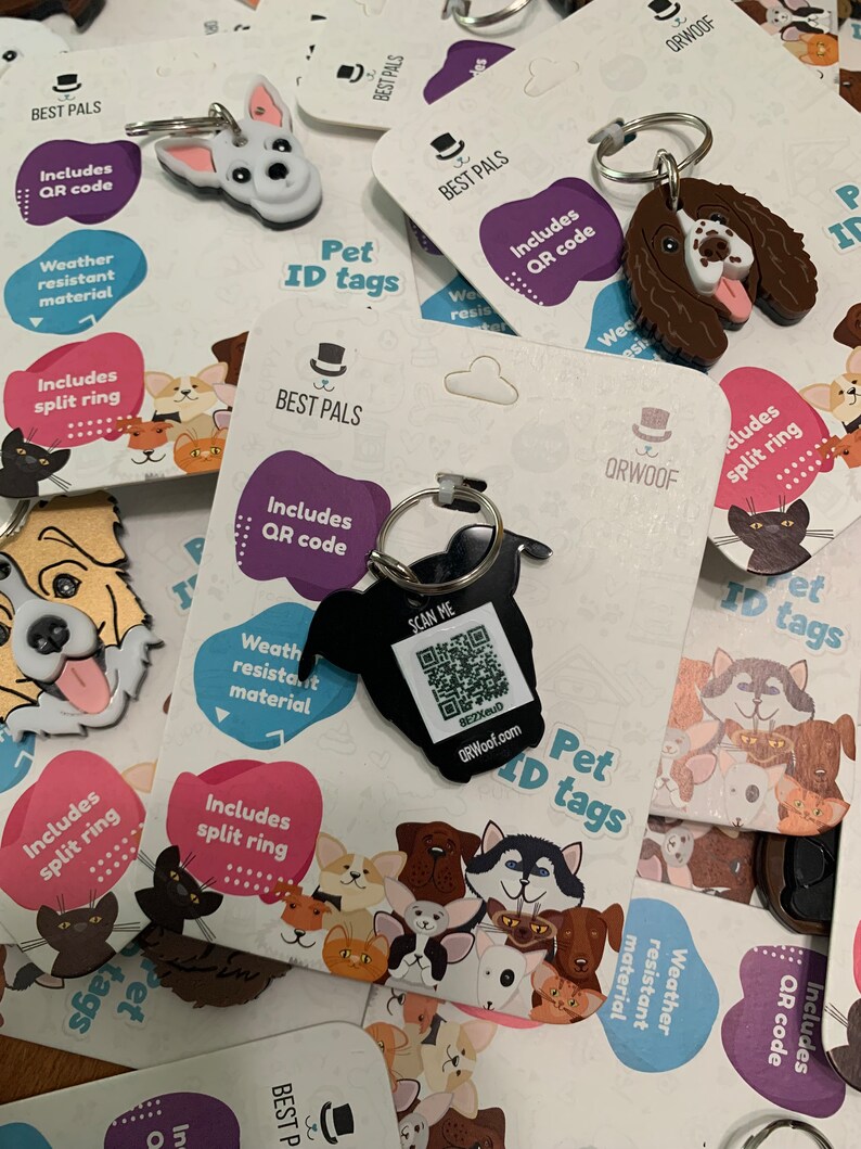 Dog ID Tag | American Pitbull / QR Code Tag - Keep Your Pet Safe ...