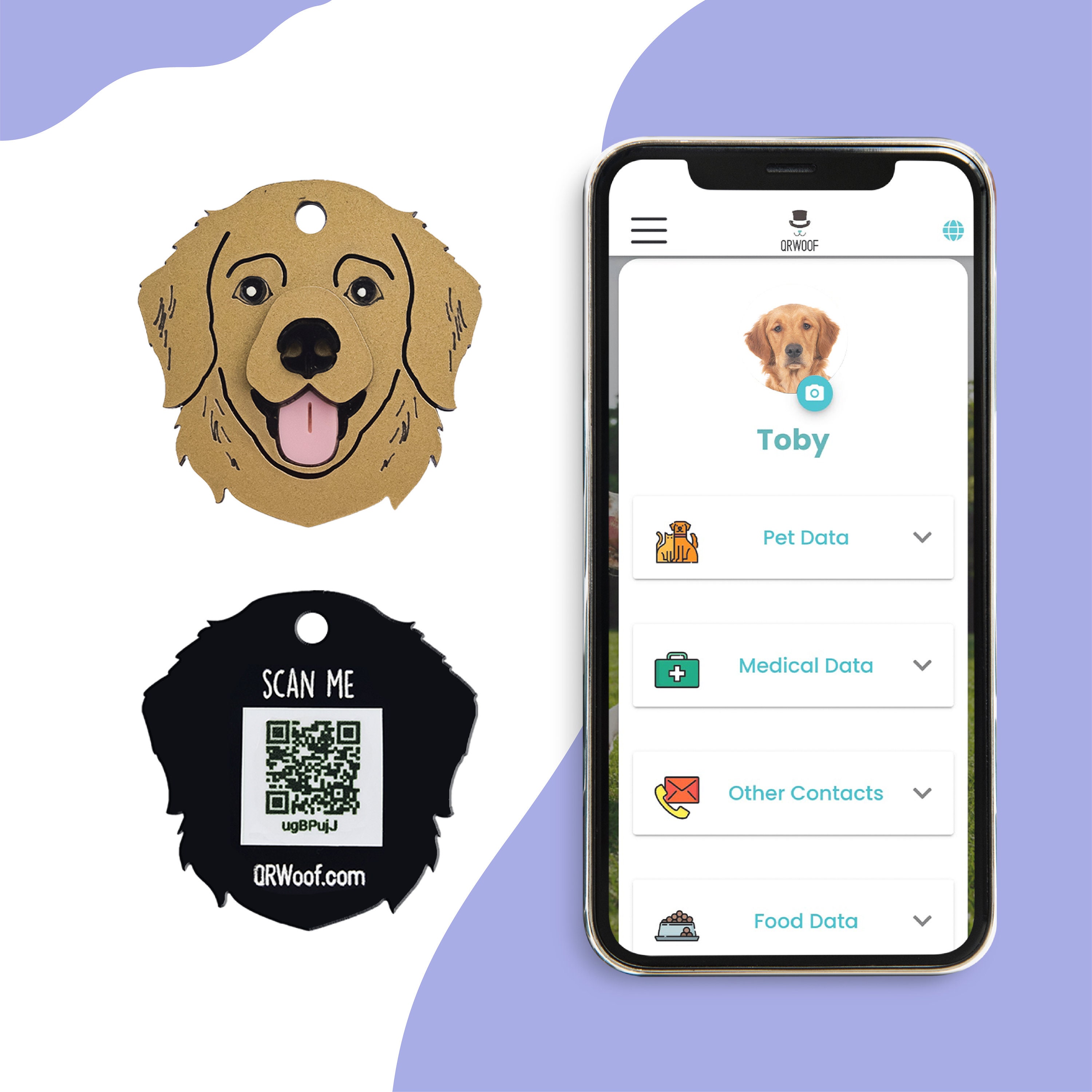 Dog ID Tag | Cocker / QR Code Tag - Keep Your Pet Safe- Create Dog ...