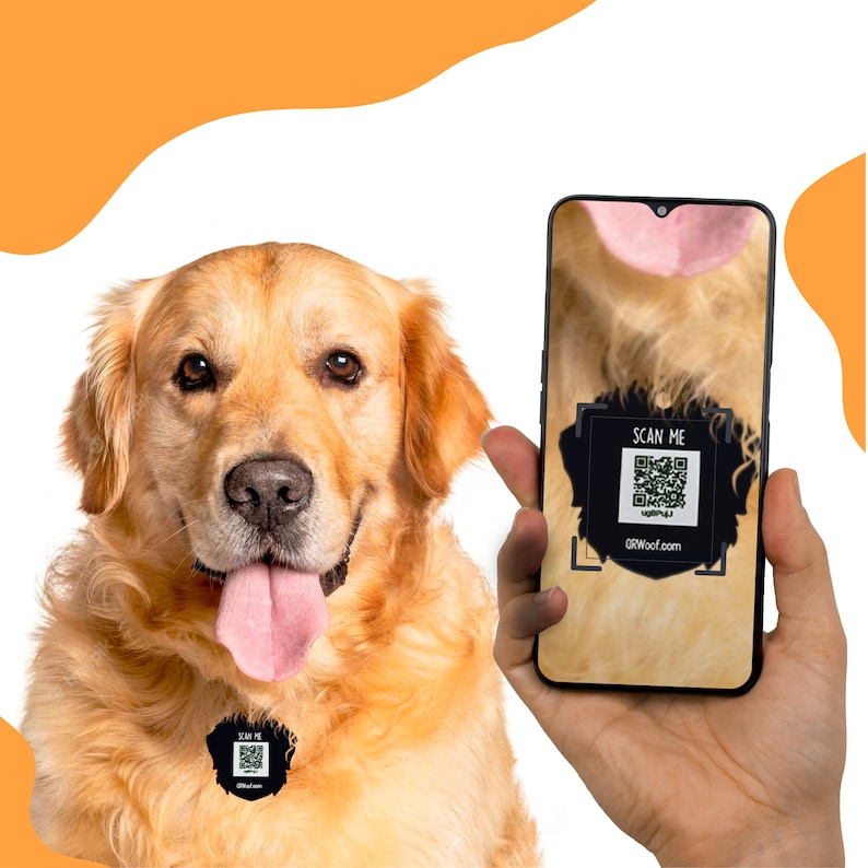 Dog ID Tag | Cocker / QR Code Tag - Keep Your Pet Safe- Create Dog ...