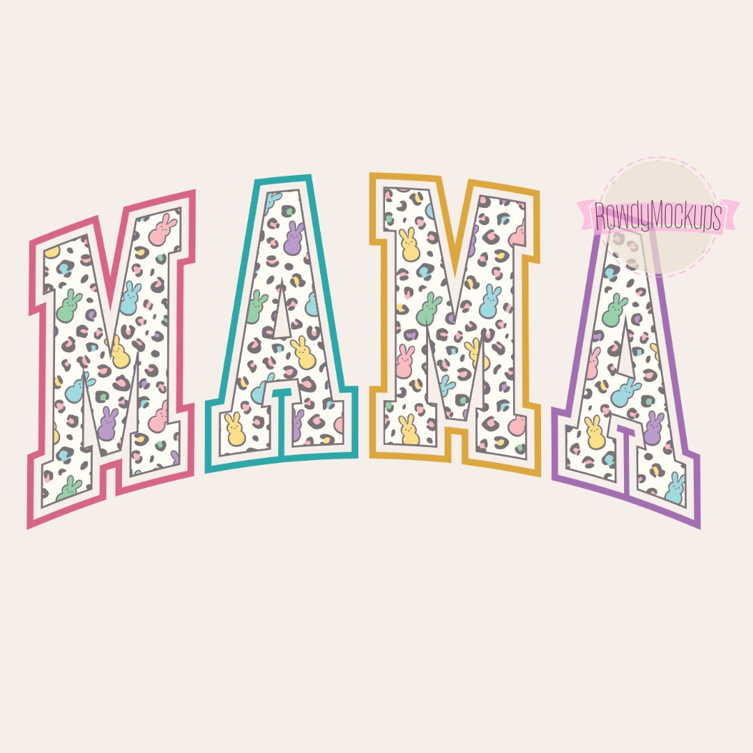 Mama Letters Leopard Bright Color Easter Sublimation PNG - Etsy