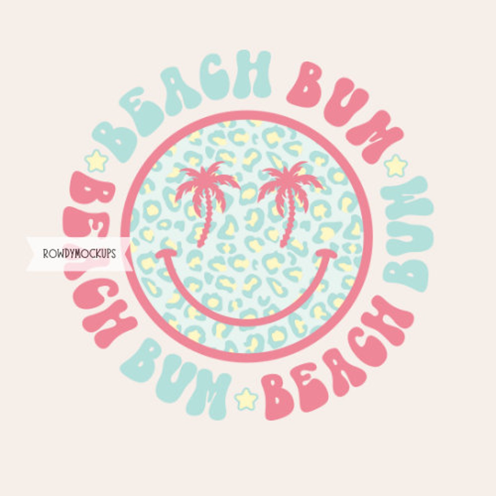 Smiley Beach Bum Summer Design Sublimation PNG - Etsy