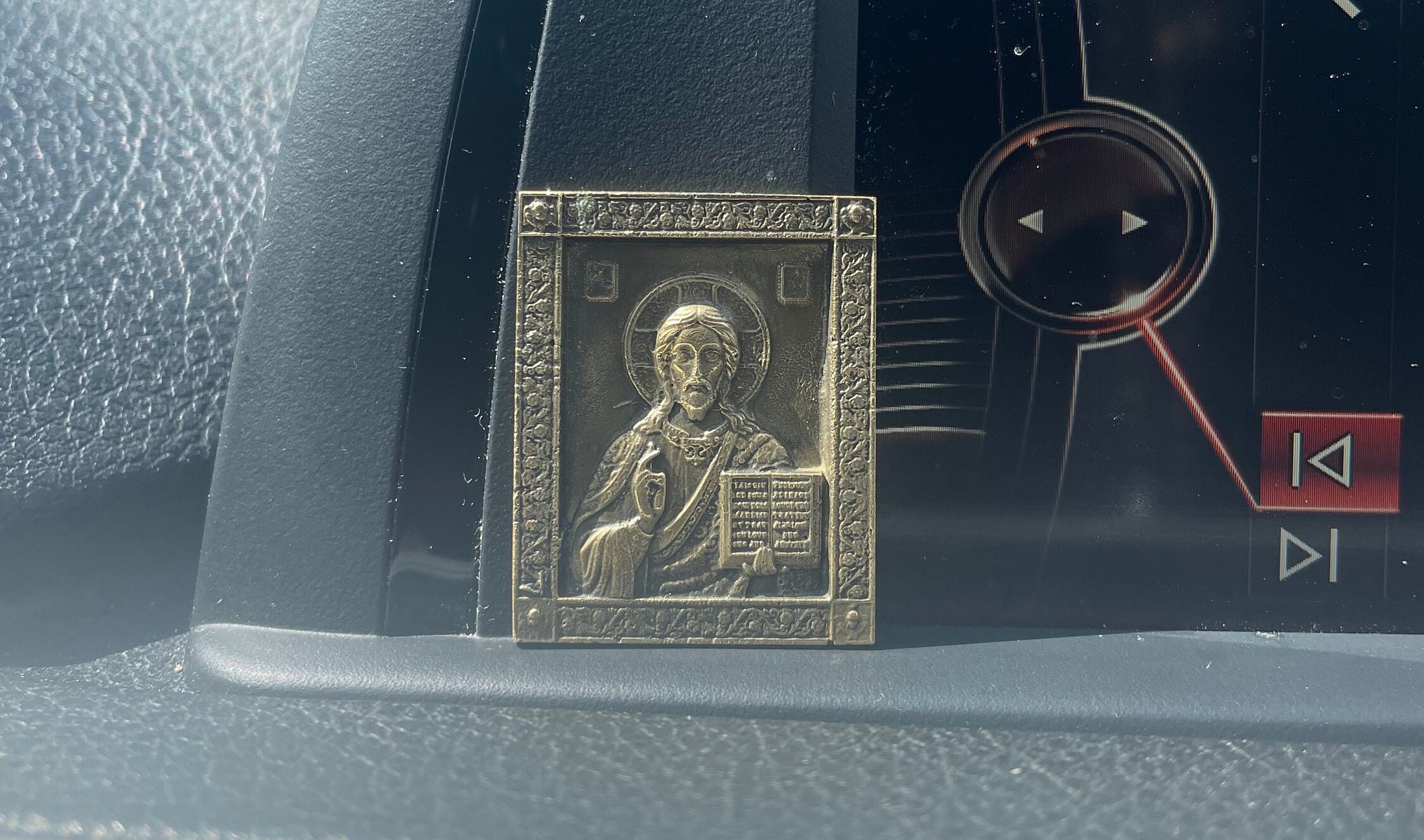 Brass - Jesus Christ - Pantocrator Icon - Pocket Size - Pandokrator ...