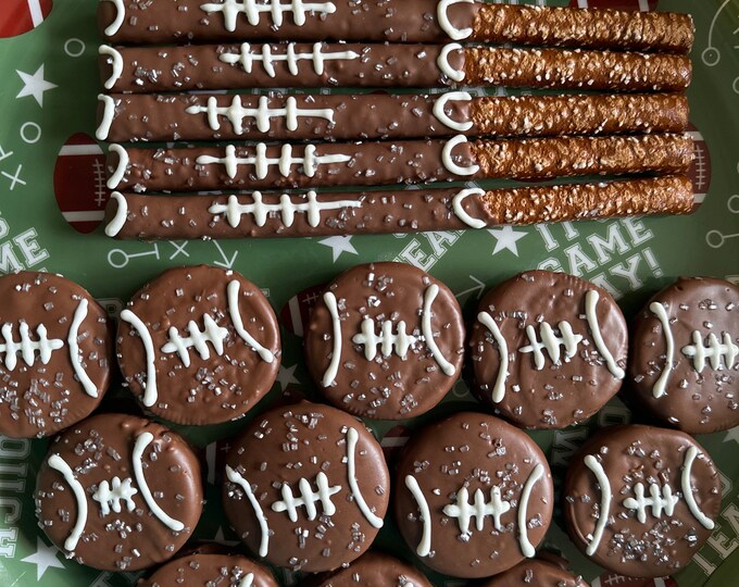 Football Pretzels, Football Chocolate Desserts, Football Season Treats ...