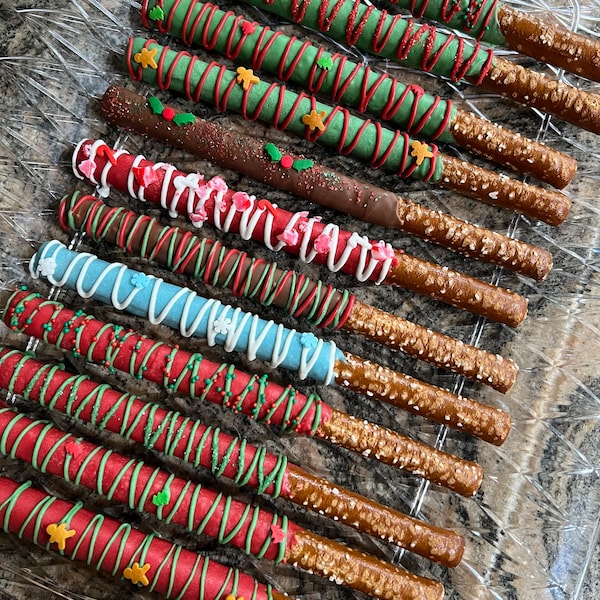 Chocolate Covered Pretzel Rods - Etsy