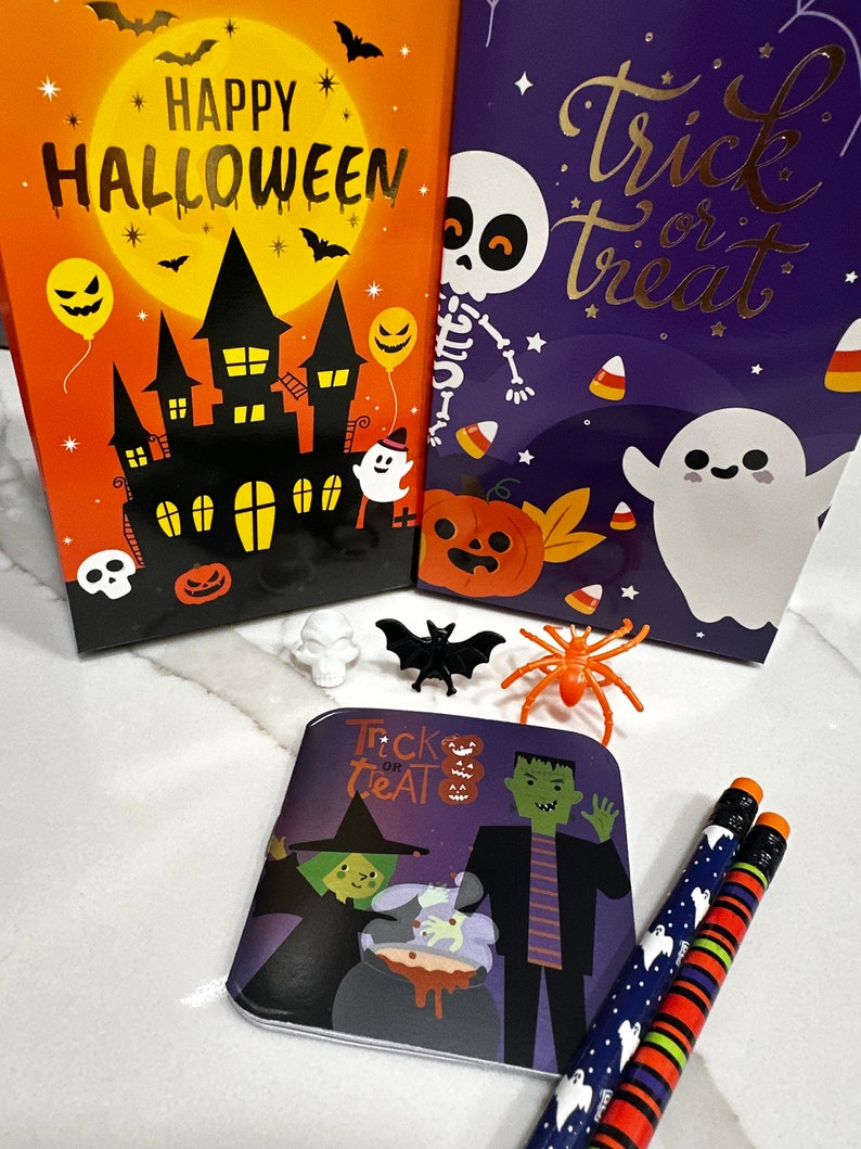 Halloween Treat Boxes for Kids Trick or Treat Snack Boxes Goody Bag ...