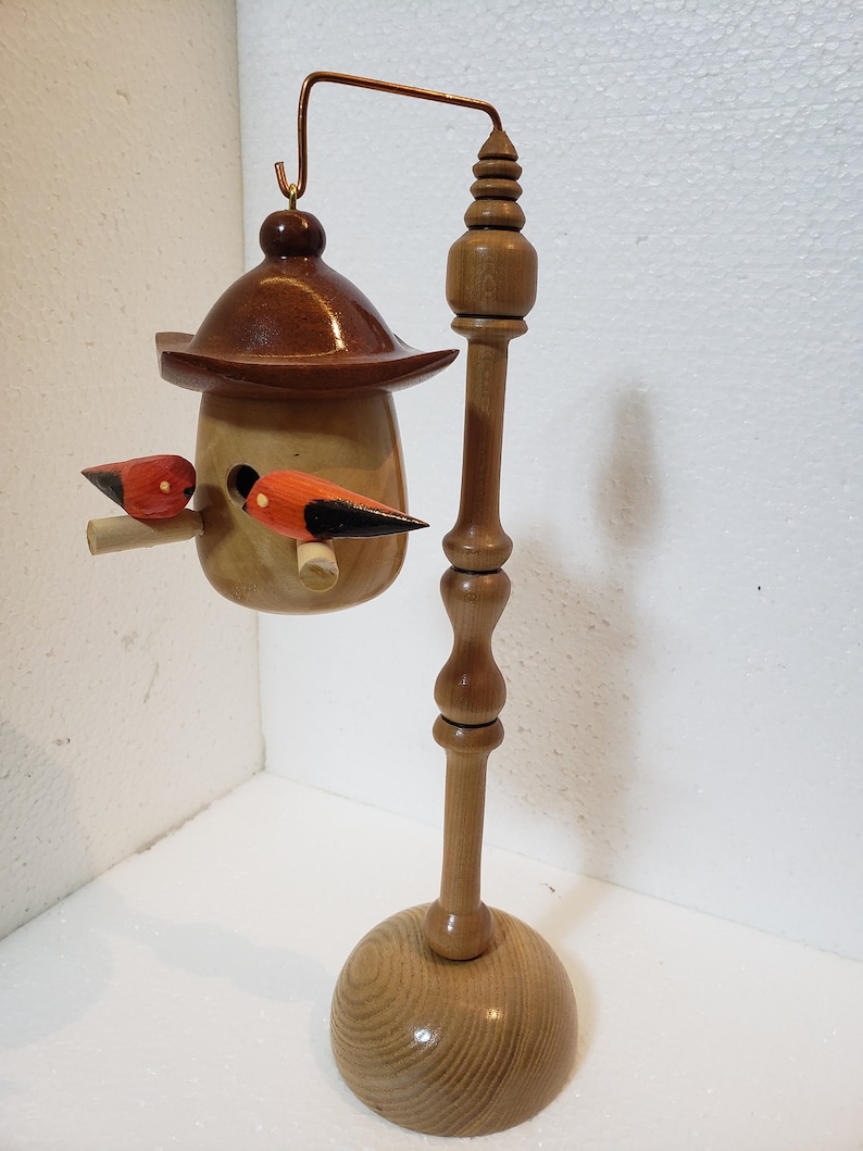 Handmade Wood Turned Bird House Ornament: Miniature Barrel Design - Etsy