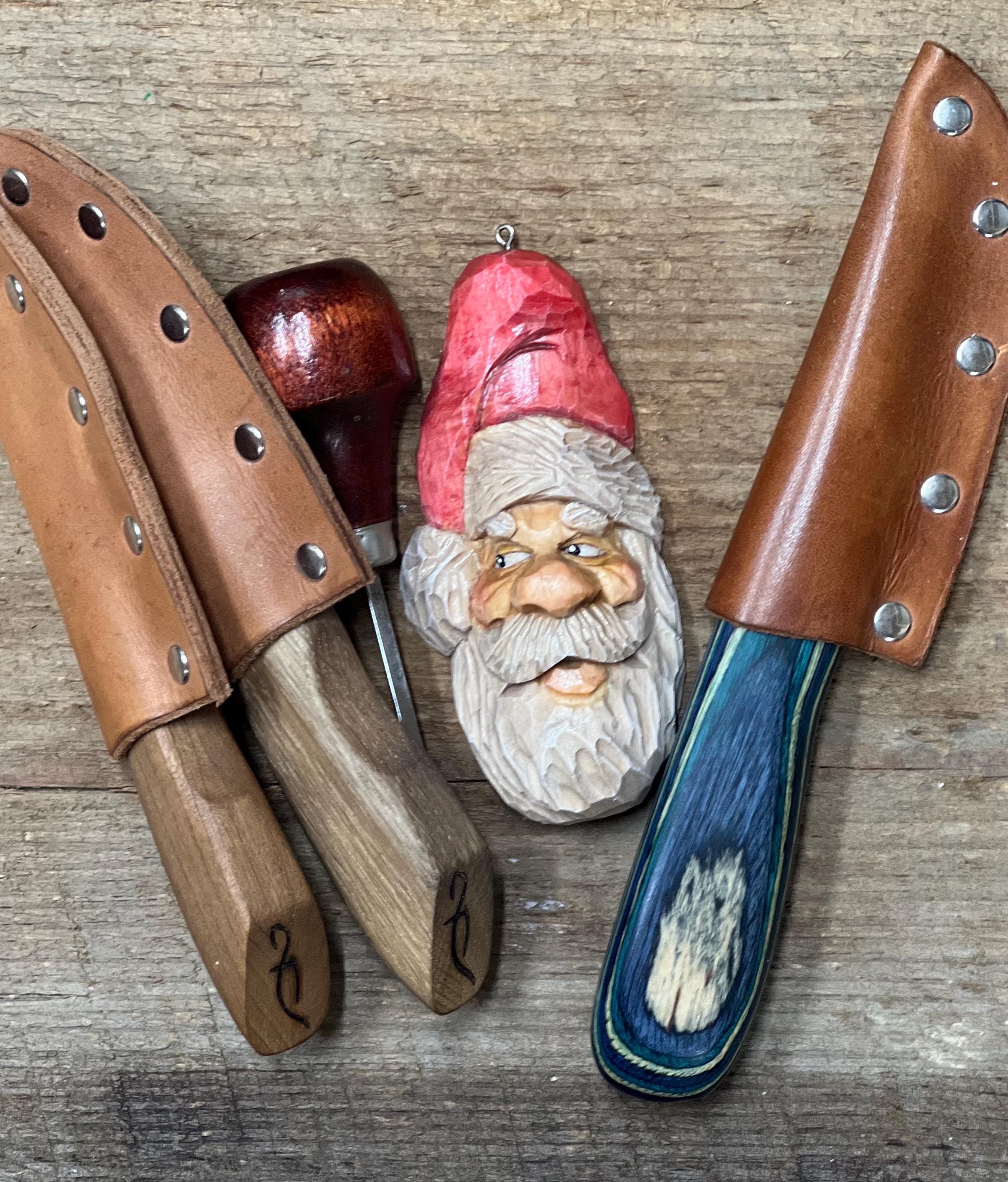 Hand Carved Santa Ornaments Customize the Hat - Etsy