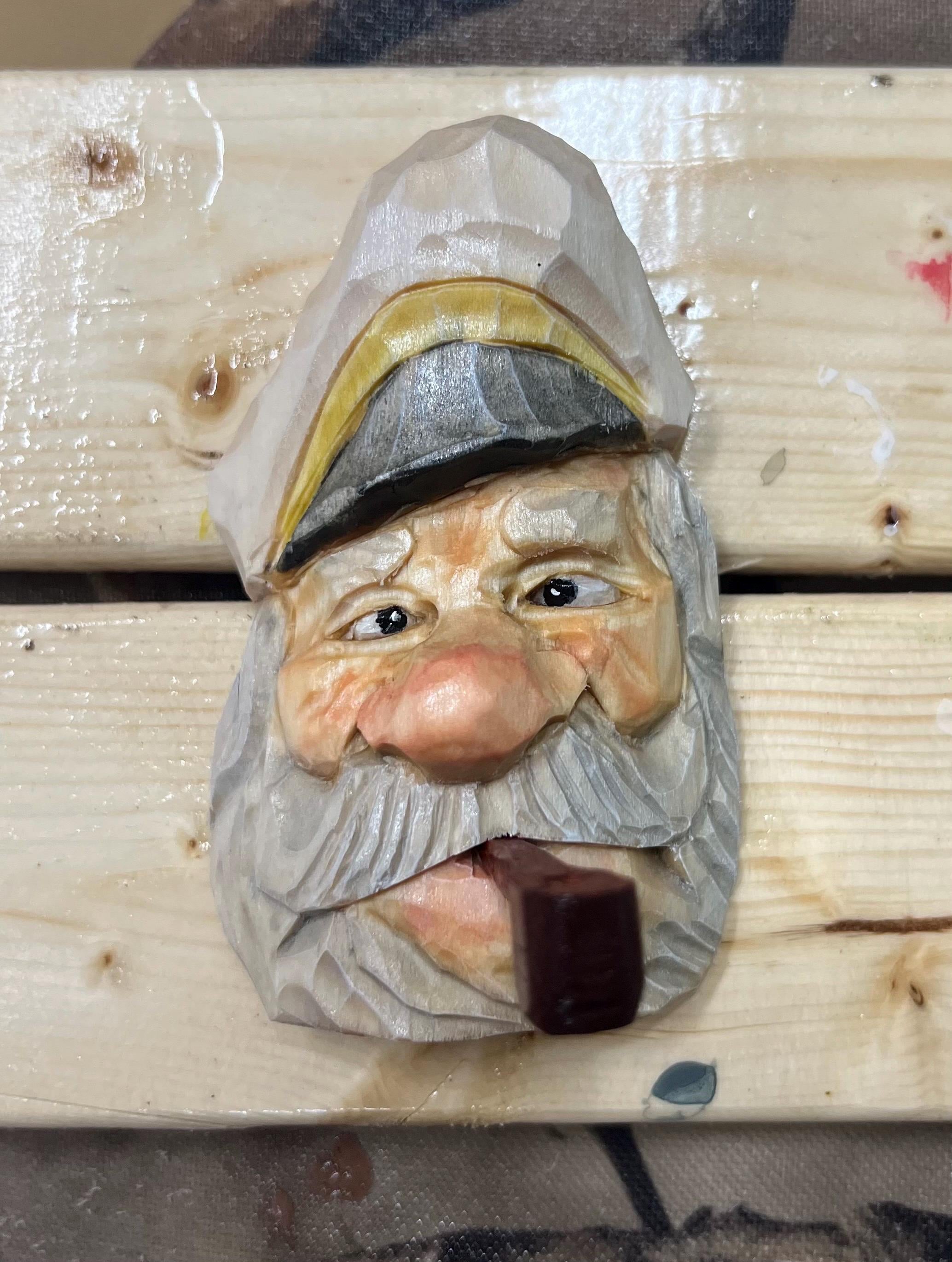 Carved Sea Captain Magnet - Etsy