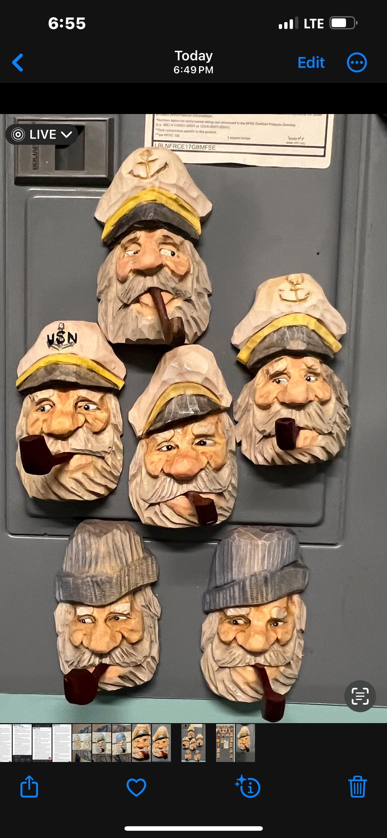 Carved Sea Captain Magnet - Etsy