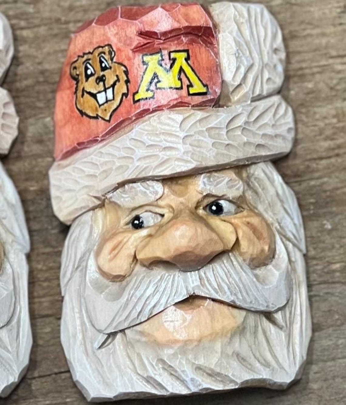 Hand Carved Santa Magnets Customize the Hat - Etsy
