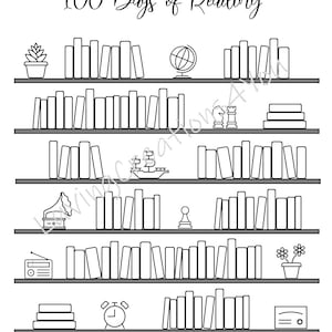 100 Days of Reading Instant Download Printable - Etsy