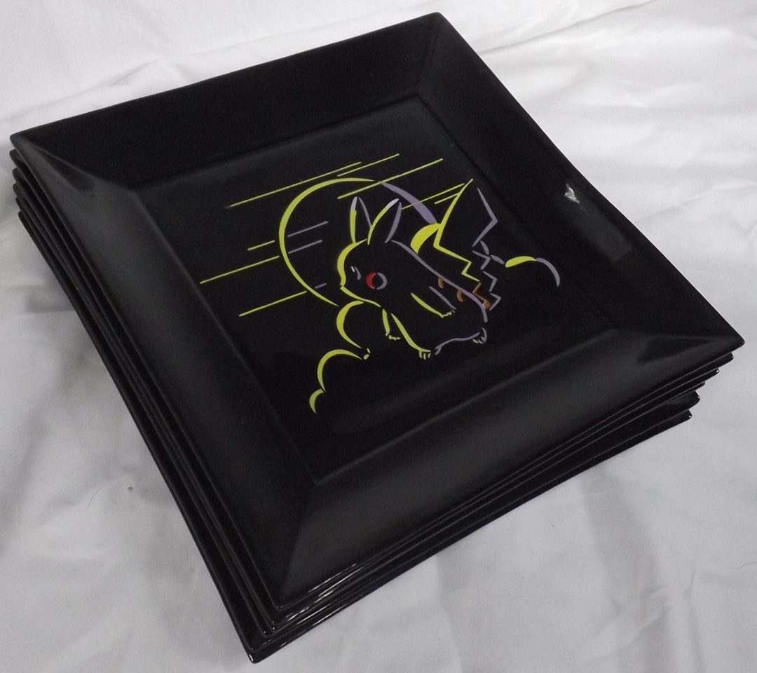 Pikachu Pokemon Porcelain Square Dinner Plate Set 6 - Etsy