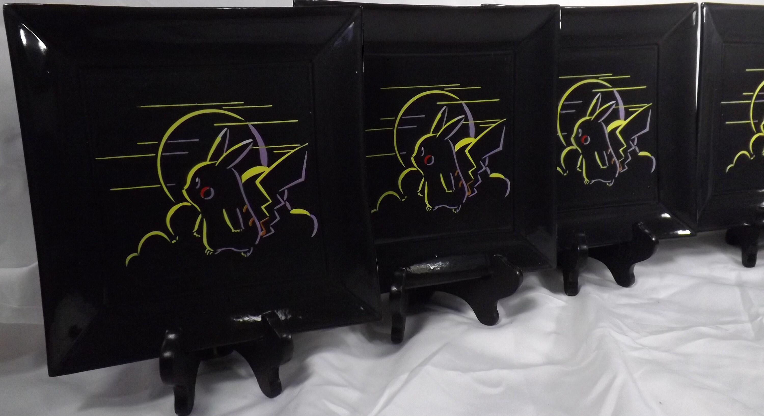 Pikachu Pokemon Porcelain Square Dinner Plate Set 6 - Etsy