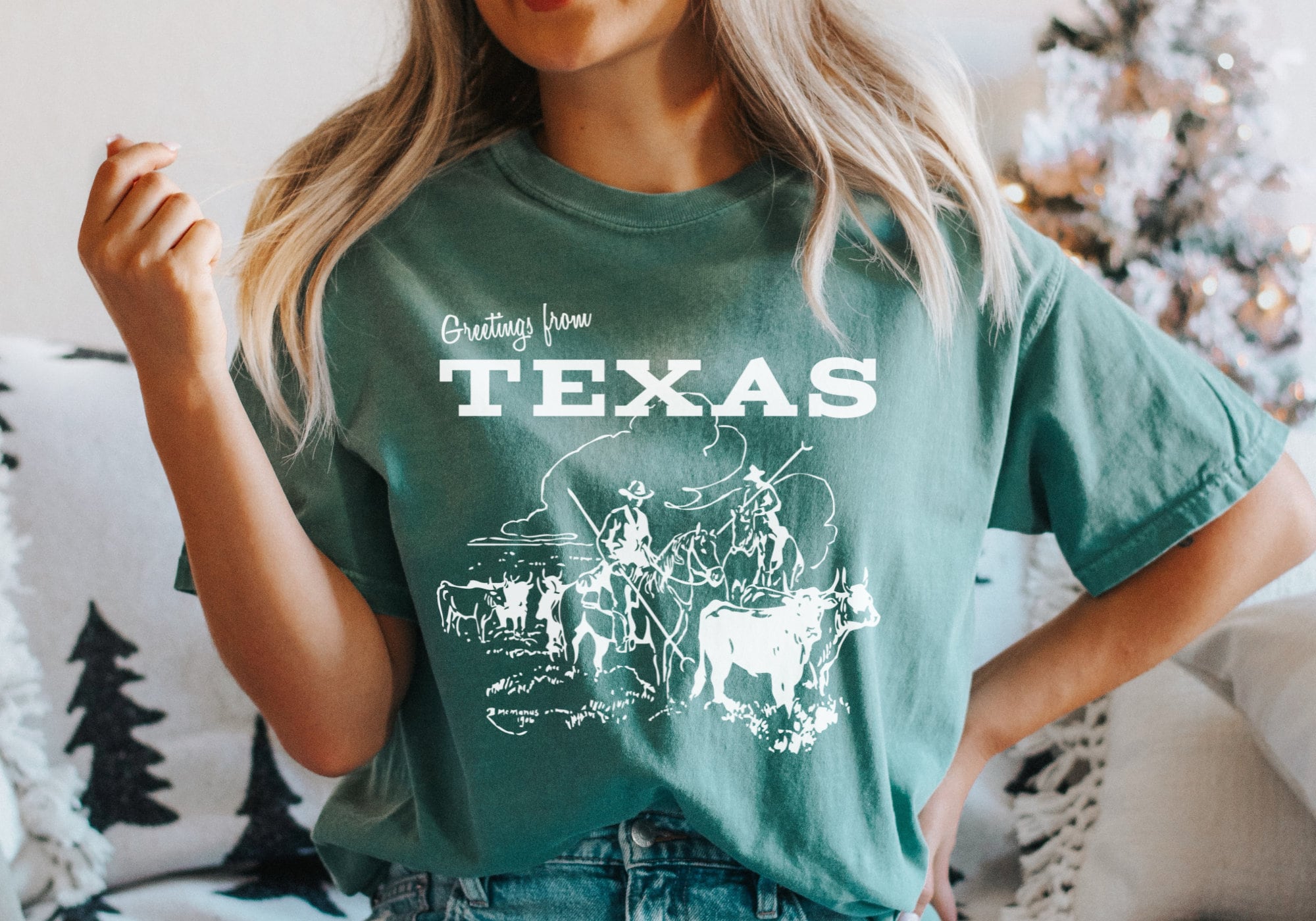 Greetings From Texas Graphic Shirt Cowboy Shirt Texas Tee - Etsy