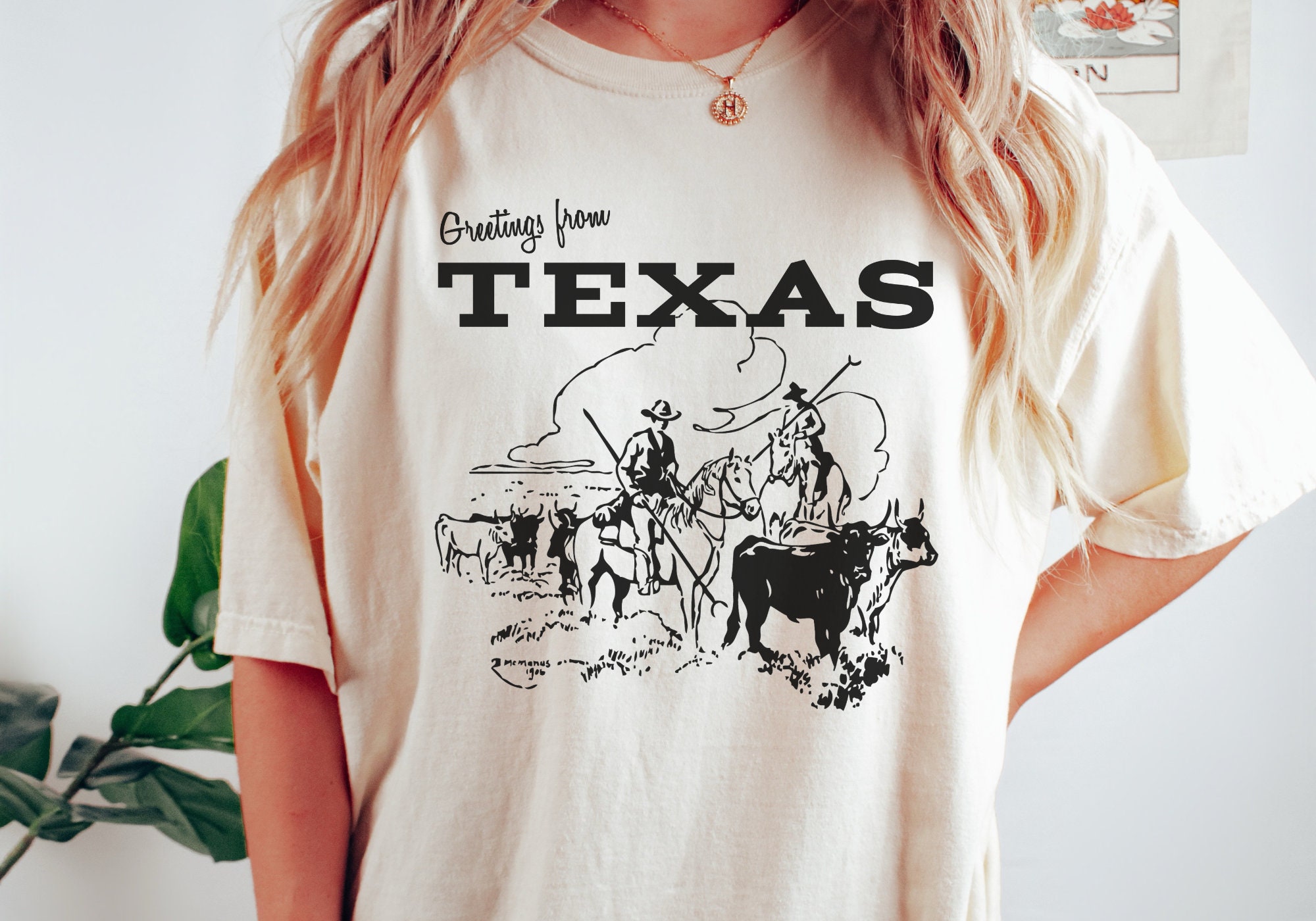 Greetings From Texas Graphic Shirt Cowboy Shirt Texas Tee - Etsy