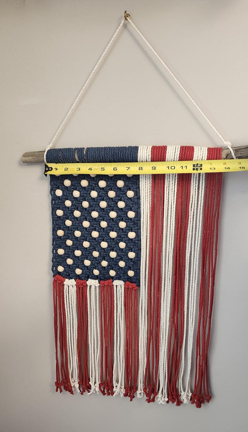 American Flag Macrame Wall Hanging - Etsy