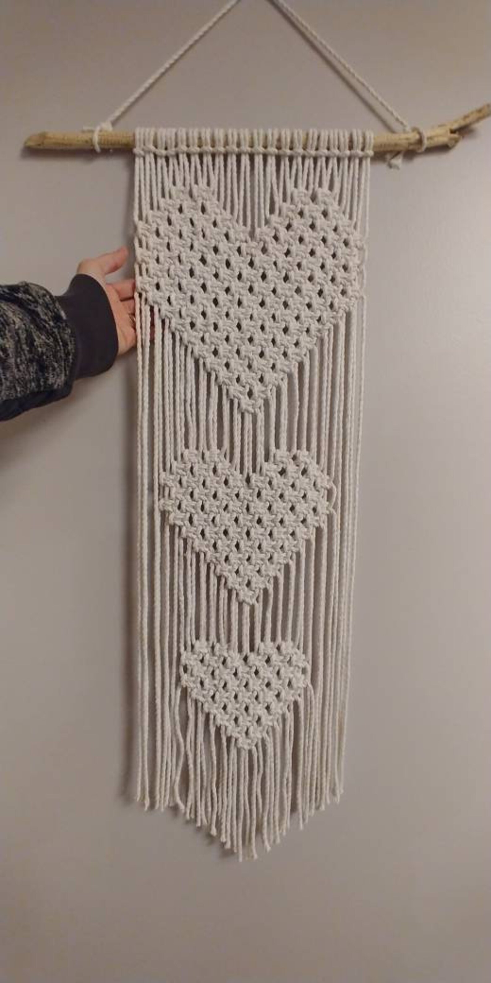 Hearts Macrame Wall Hanging - Etsy