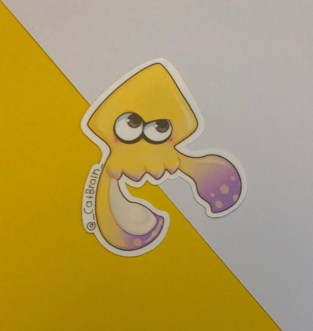 Yellow Splatoon Squid Sticker - Etsy