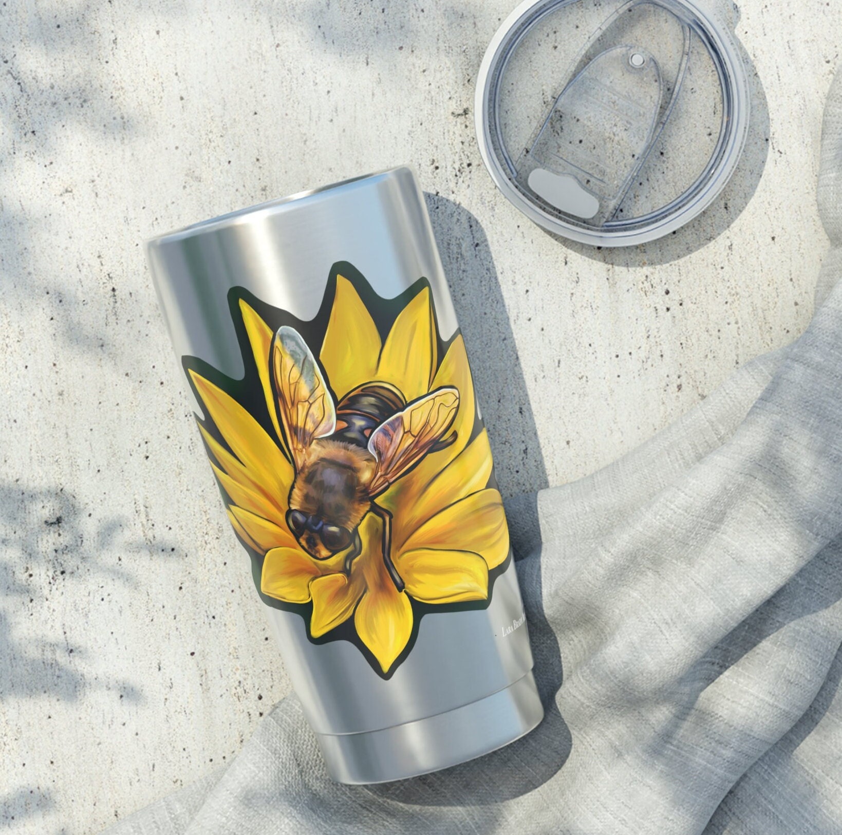 Honey Bee 20oz Tumbler Stainless Steel With Lid - Etsy