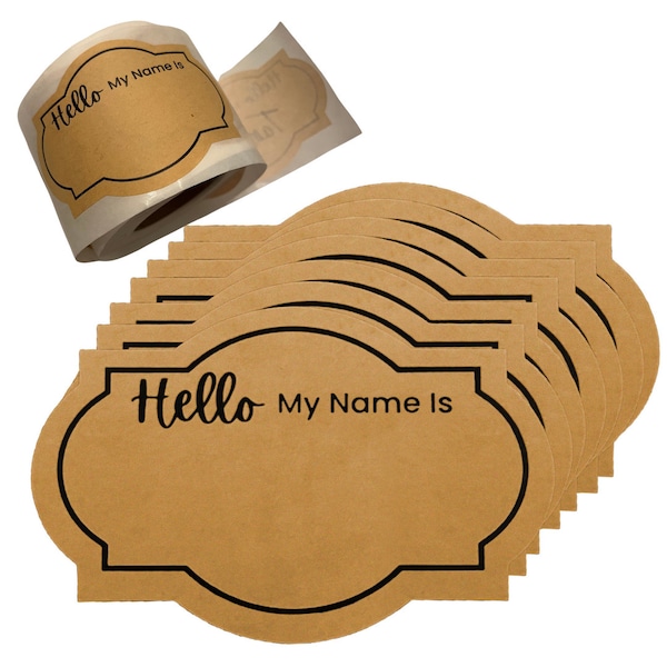Name Tag Stickers - Etsy