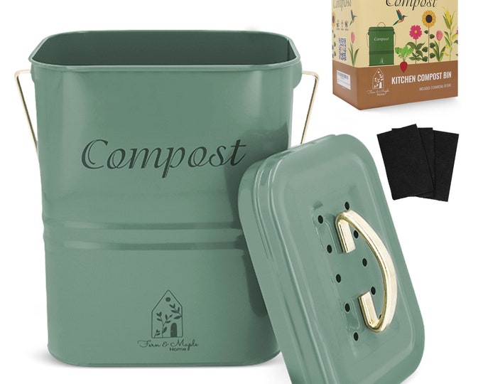 Bamboozle Luxury Indoor Food Compost Bin for Kitchen (natural) - Etsy