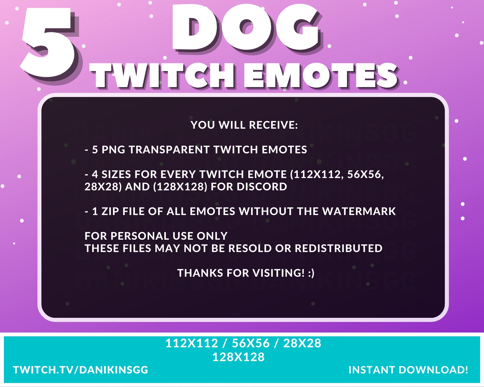 5 Cute Dog Twitch Emotes | Golden Retriever | Emote Pack | Puppy - Etsy