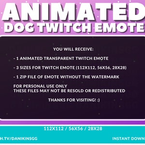 ANIMATED DOG WIGGLE Twitch Emote | Cute Dog | Puppy | Wiggle | Red ...