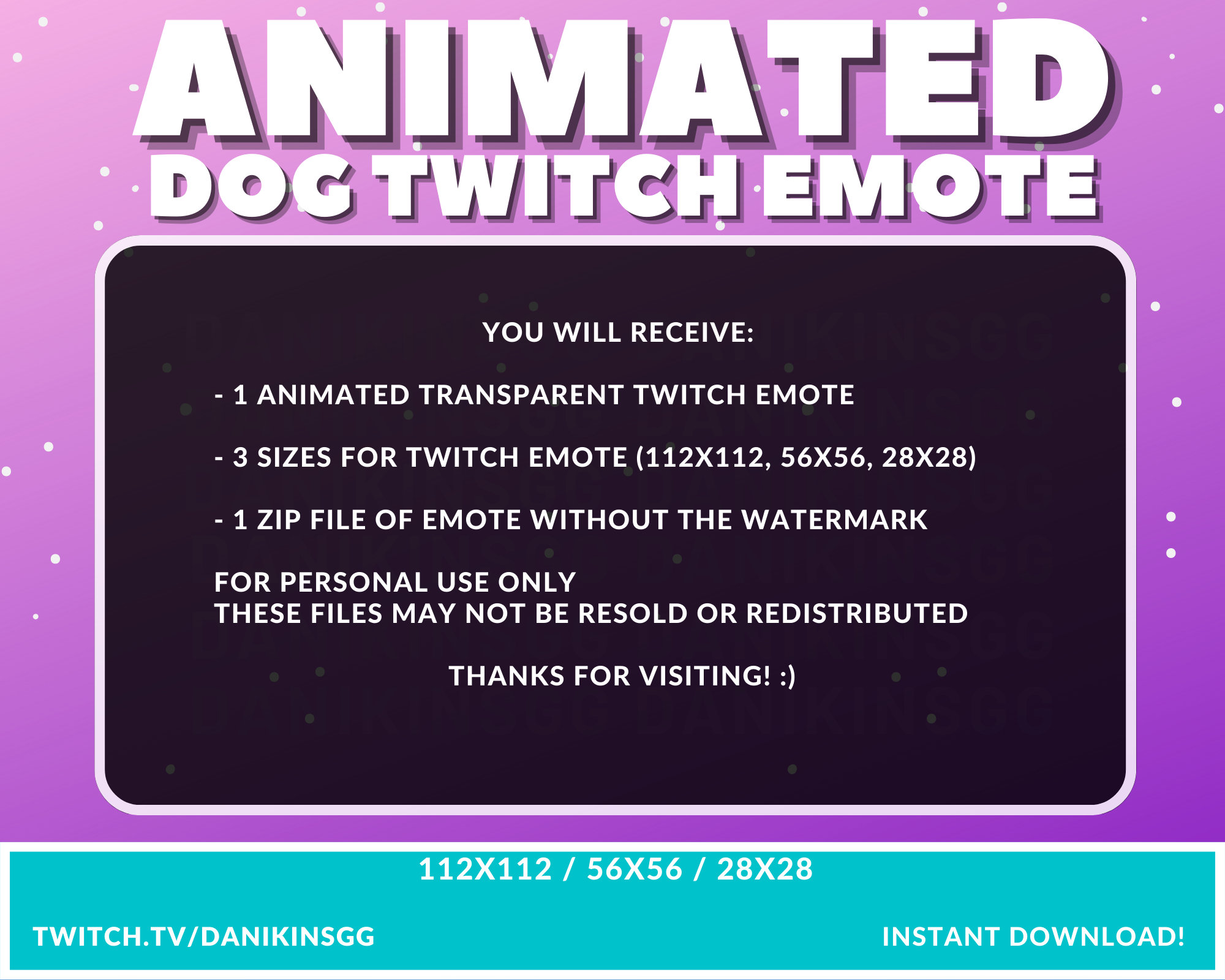 ANIMATED DOG WIGGLE Twitch Emote | Cute Dog | Puppy | Wiggle | Red ...