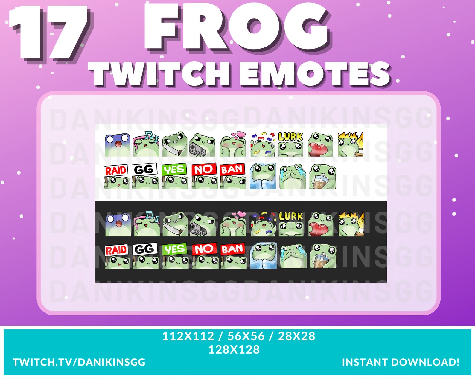 17 Cute Frog Twitch Emotes | Emote Pack | Cute Frog | Text Emotes ...