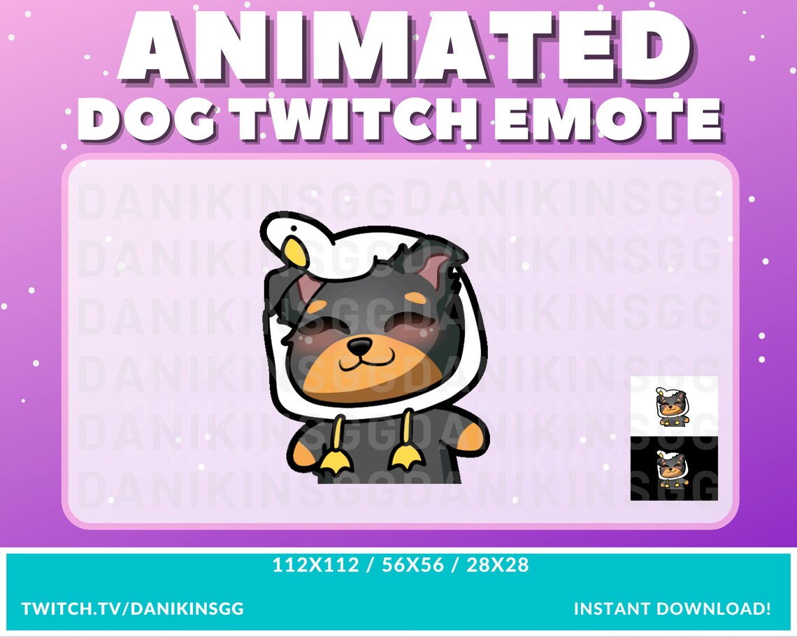 ANIMATED DOG WIGGLE Twitch Emote | Cute Dog | Puppy | Wiggle ...