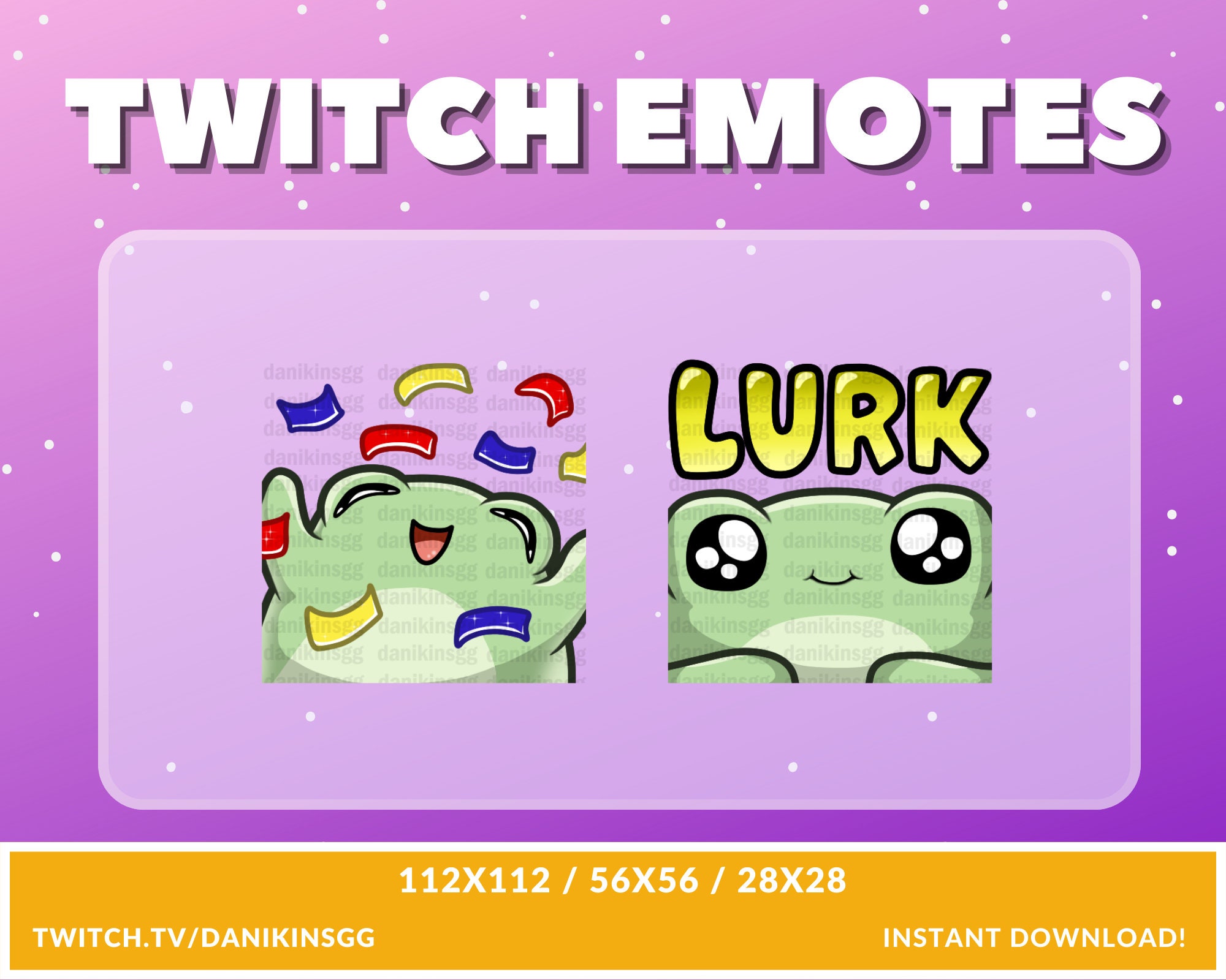 Cute Frog Twitch Emote Pack Lurk Hype Peepo Pepe - Etsy