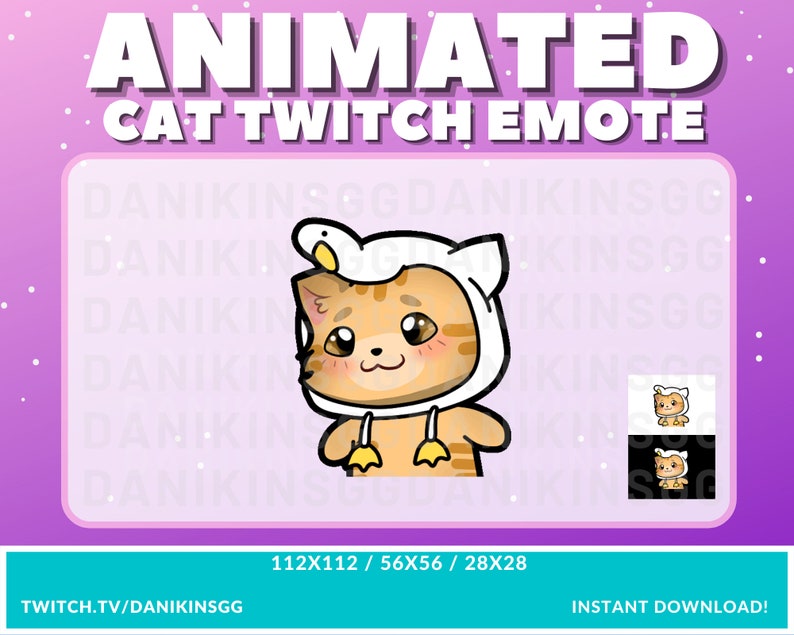 ANIMATED CAT WIGGLE Twitch Emote Orange Cat Cute Kitty Cat - Etsy