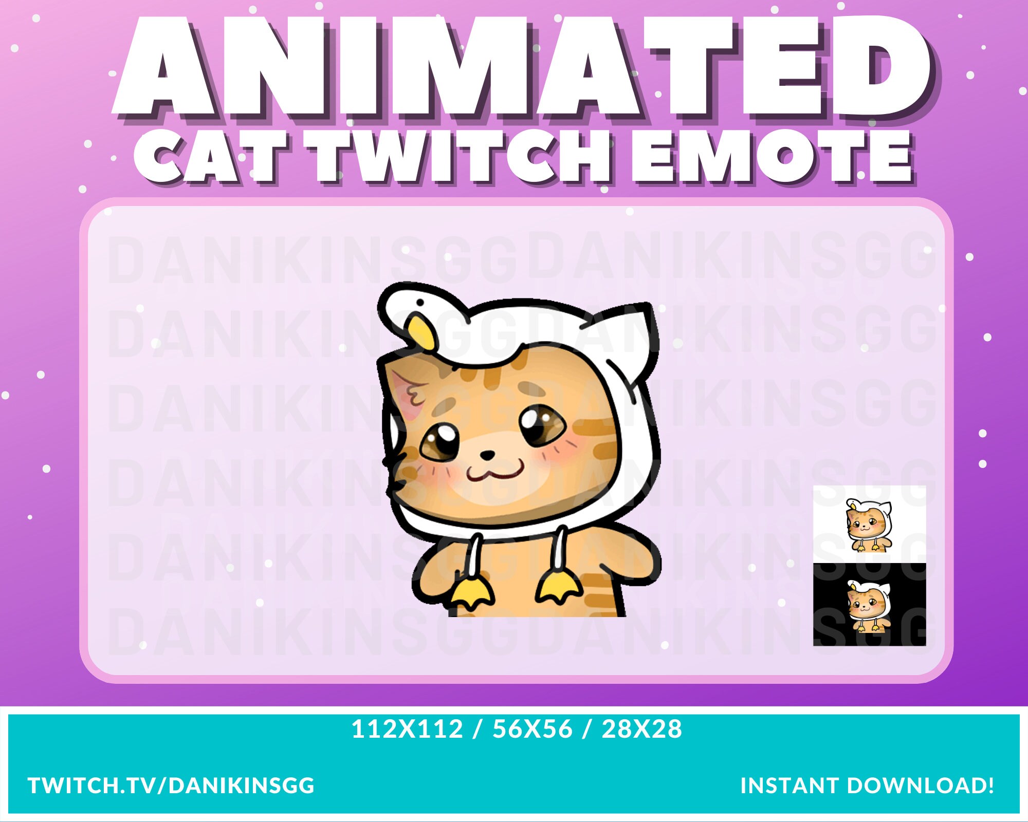 GATO ANIMADO MENEO Twitch Emote / Gato Naranja / Gato Lindo Gatito ...
