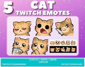 12 Calico Cat Emotes Pack for Twitch and Discord Twitch Emote - Etsy
