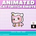 ANIMATED CAT WIGGLE Twitch Emote Pink Cute Kitty Cat Wiggle Emote - Etsy