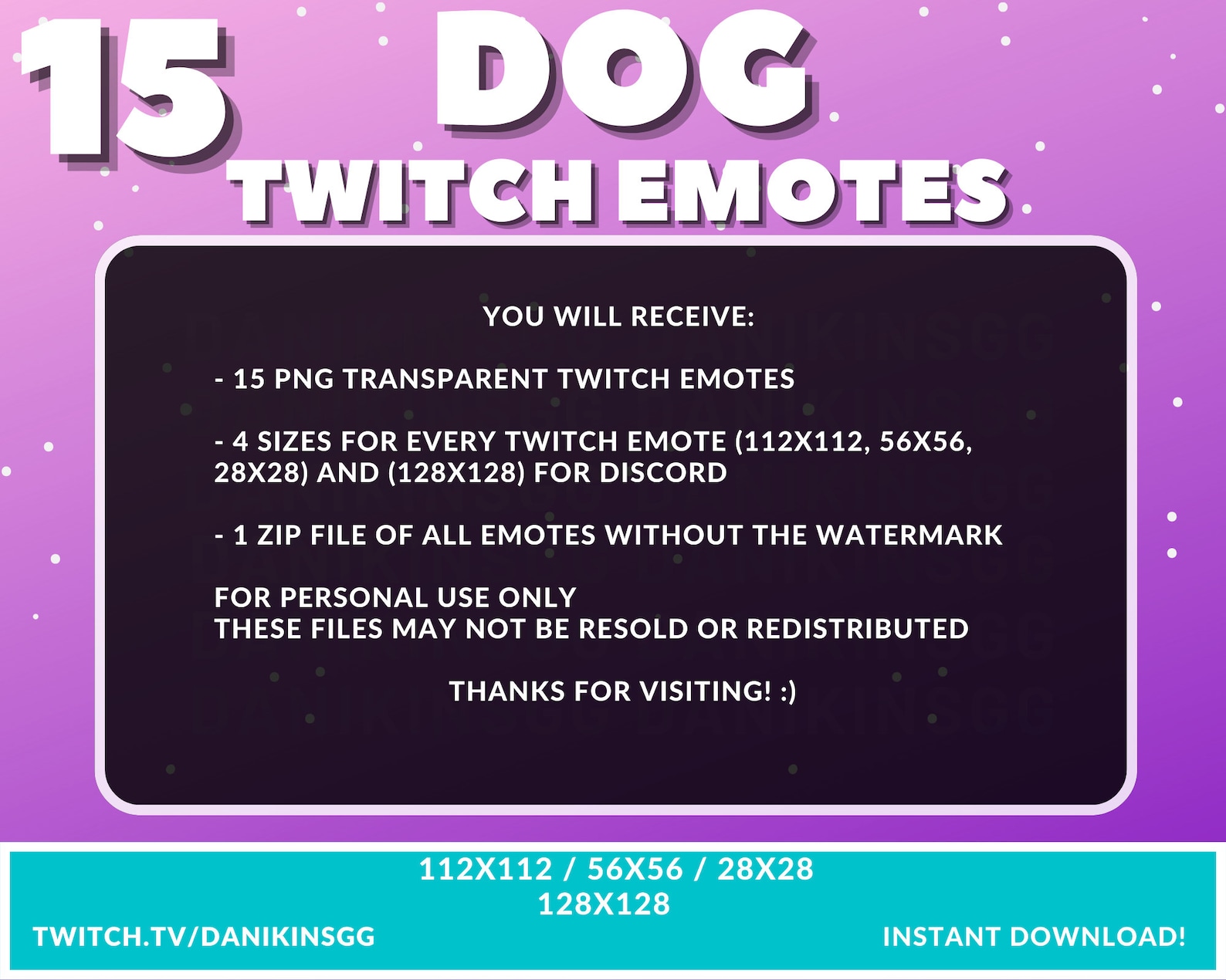 15 Cute Dog Twitch Emotes | Golden Retriever | Emote Pack | Puppy - Etsy