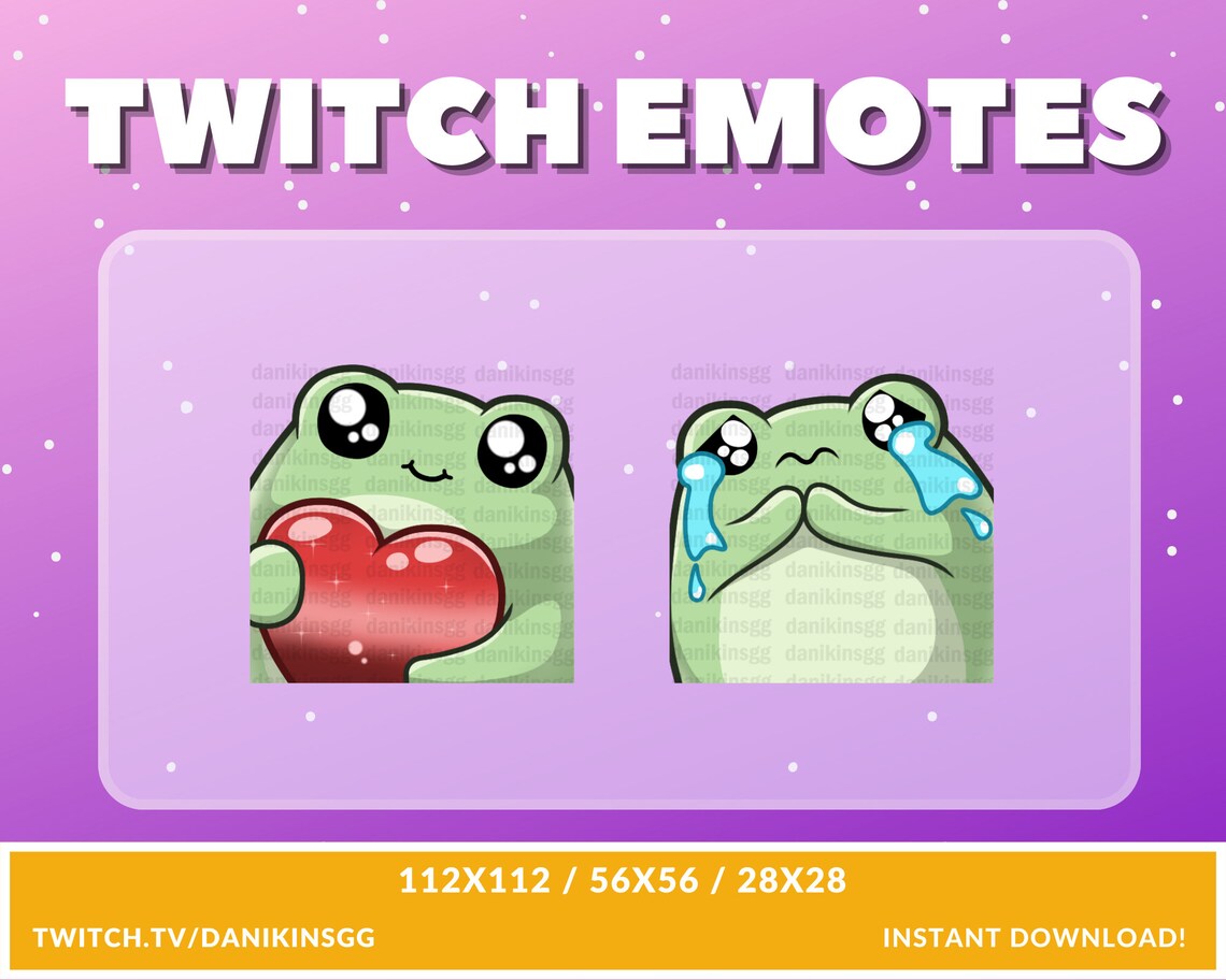 Cute Frog Twitch Emote Pack | Love | Sad | Peepo | Pepe - Etsy Canada